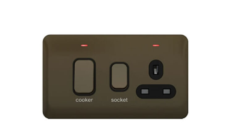 Lisse Deco – Cooker Control Unit with 13A Socket LED Ind 45A DP Mocha ...